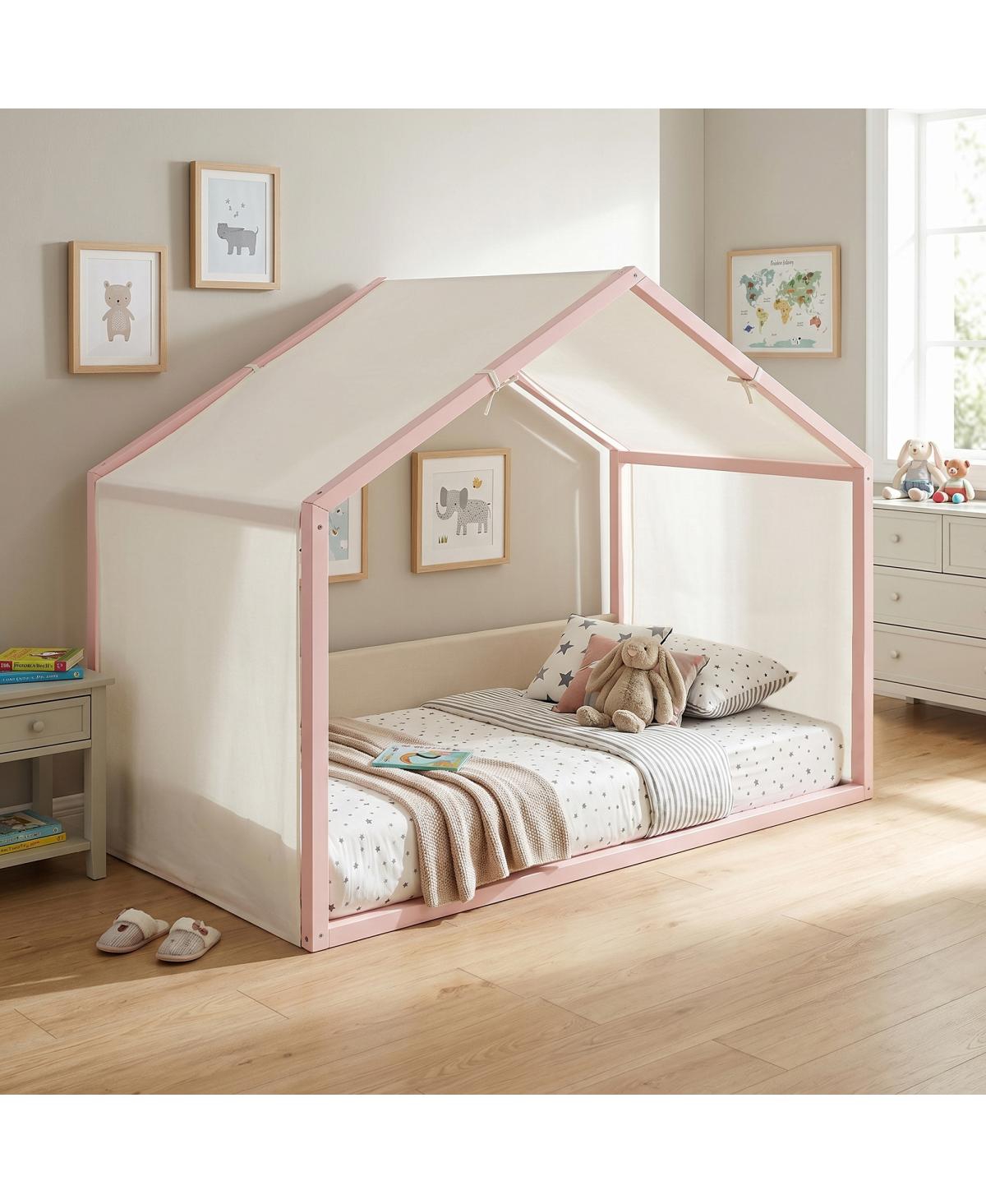 Click here for Streamdale Furniture Twin Velvet Canopy Bed with L... prices