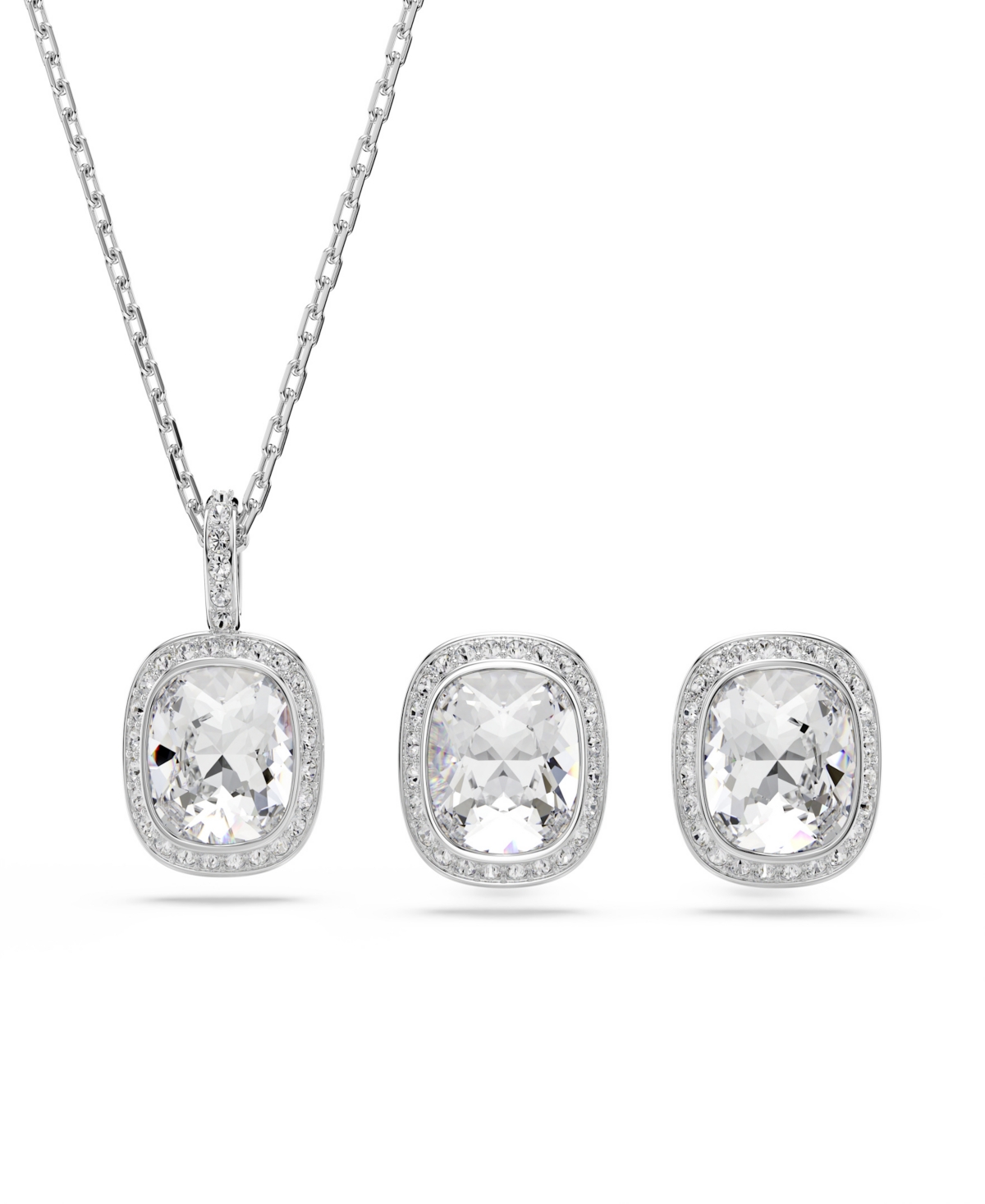 Click here for Swarovski Sterling Silver-Plated White Crystals Se... prices