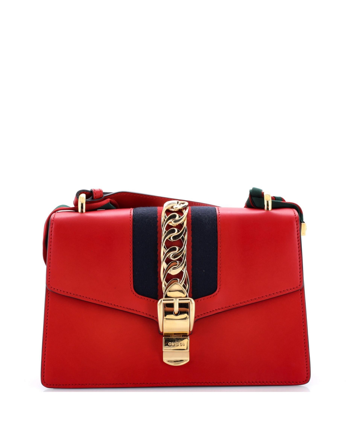 Click here for Pre-Owned Gucci Small Sylvie Shoulder Bag Leather... prices