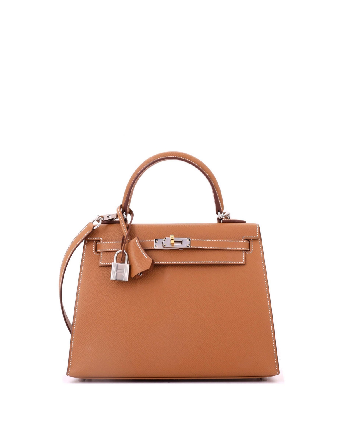 Click here for Pre-Owned Hermes Kelly 25 Handbag Brown Epsom with... prices
