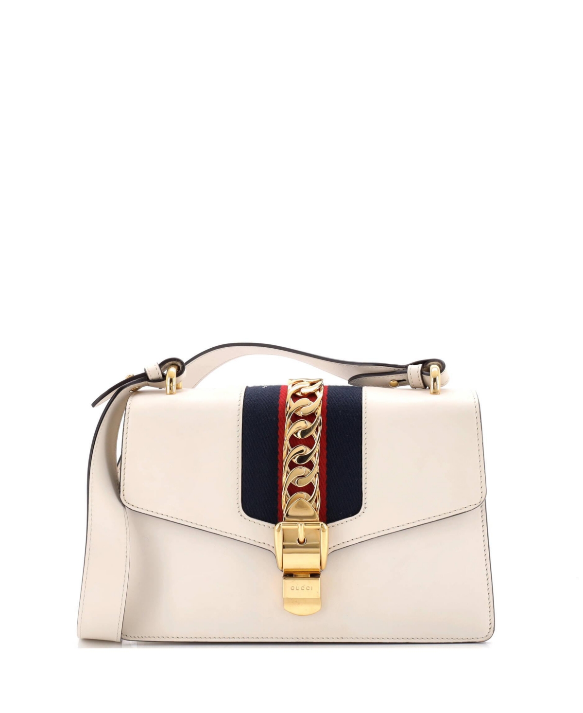 Click here for Pre-Owned Gucci Small Sylvie Shoulder Bag Leather... prices