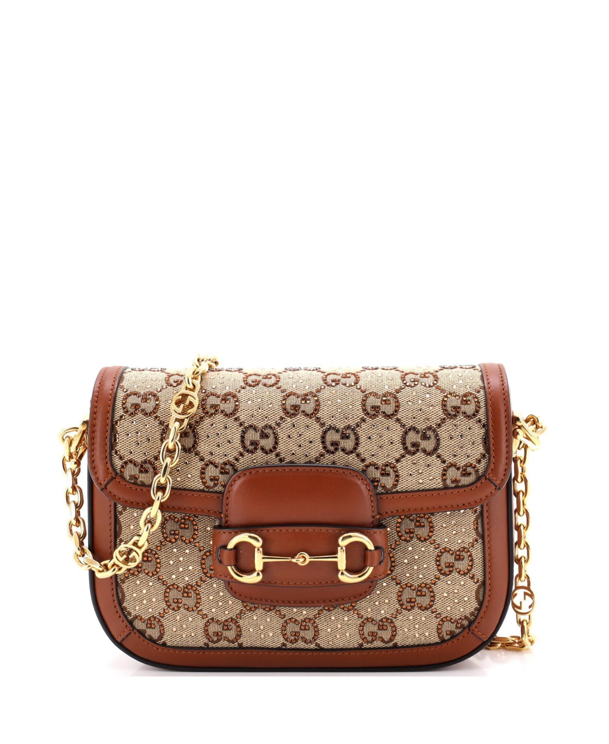 Click here for Pre-Owned Gucci Mini Horsebit 1955 Shoulder Bag Cr... prices