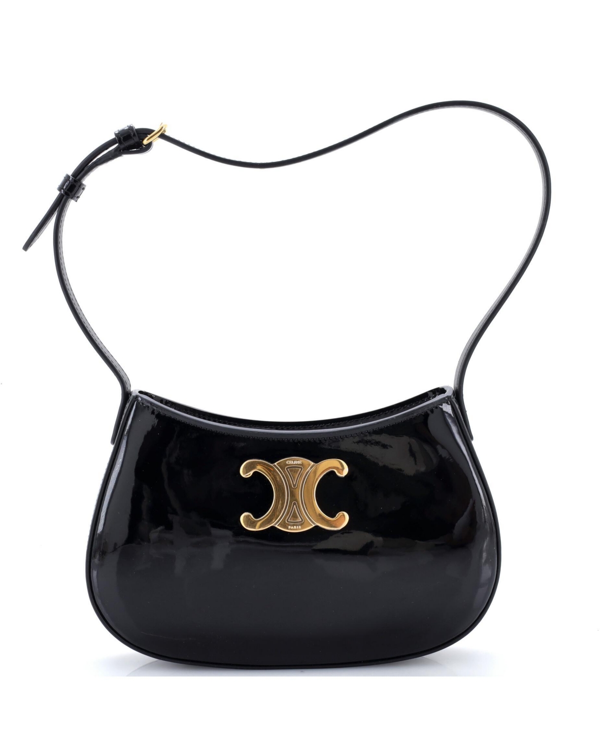 Click here for Pre-Owned Celine Medium Triomphe Tilly Bag Patent... prices