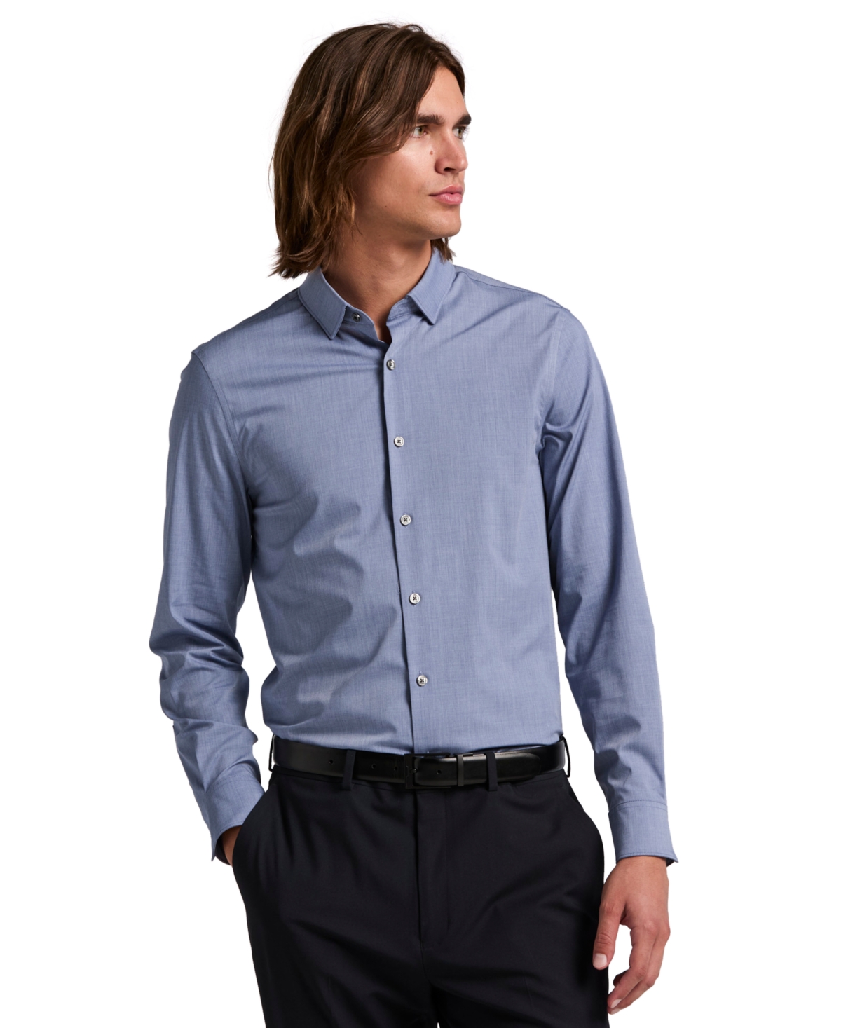 Click here for Perry Ellis Mens Performance Twill Shirt - Coastal... prices