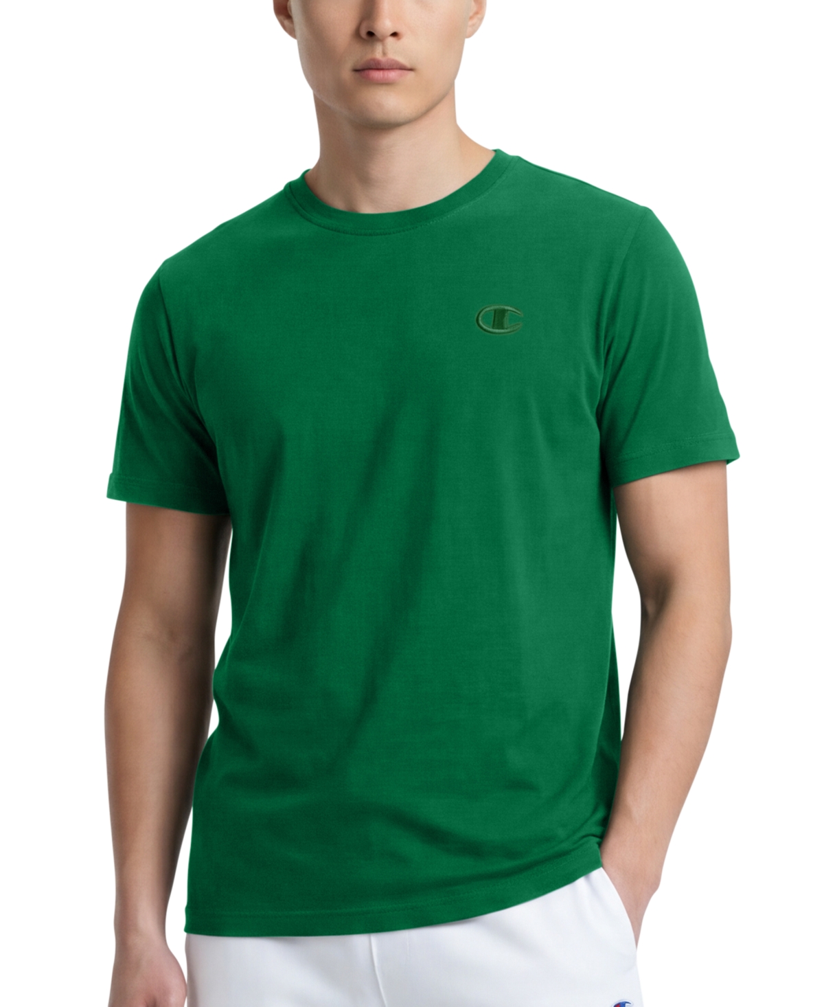 Click here for Champion Mens Cotton Jersey T-Shirt - Verdant Gree... prices