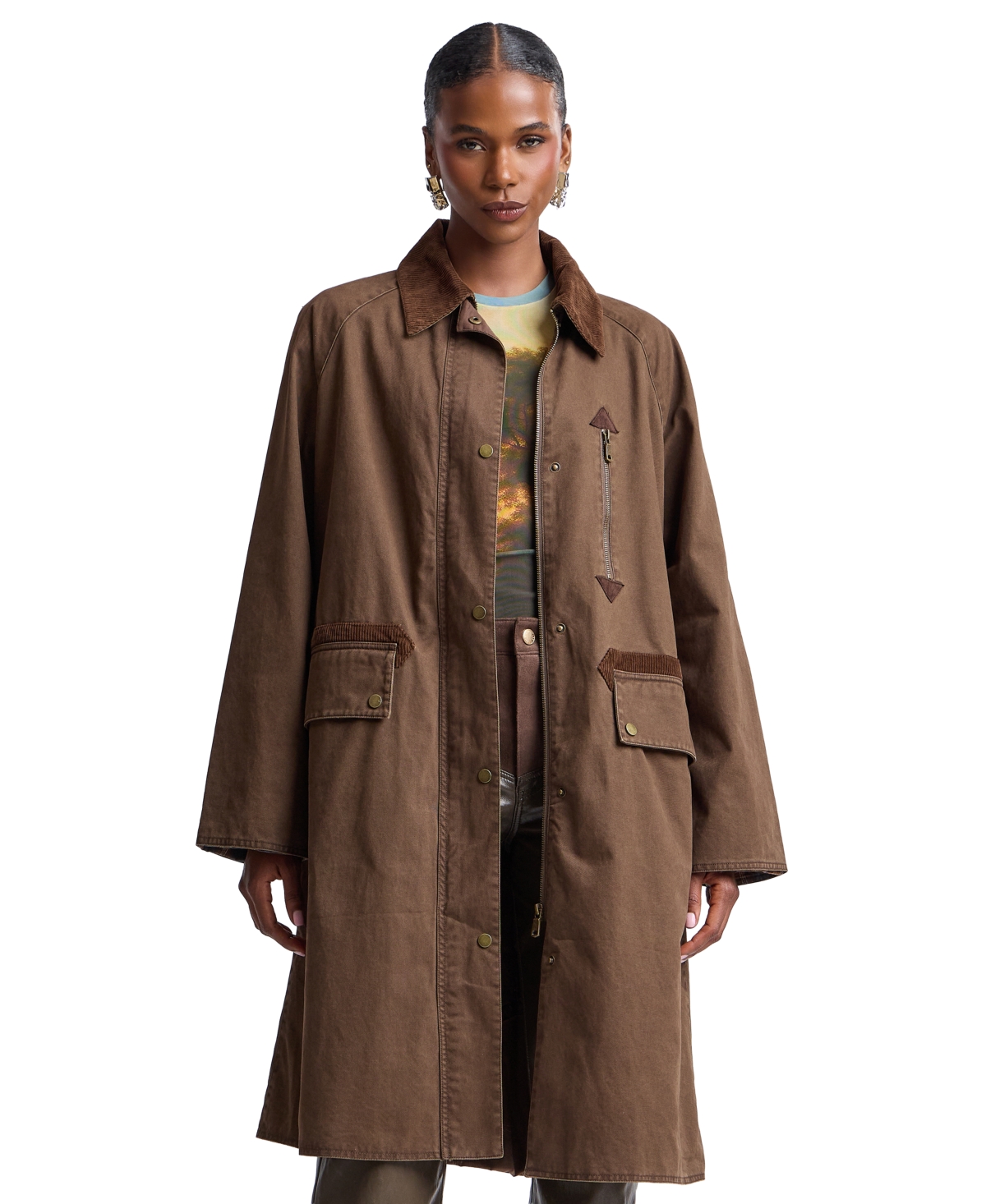 Click here for Avec Les Filles Womens Waxed Cotton Corduroy Utili... prices