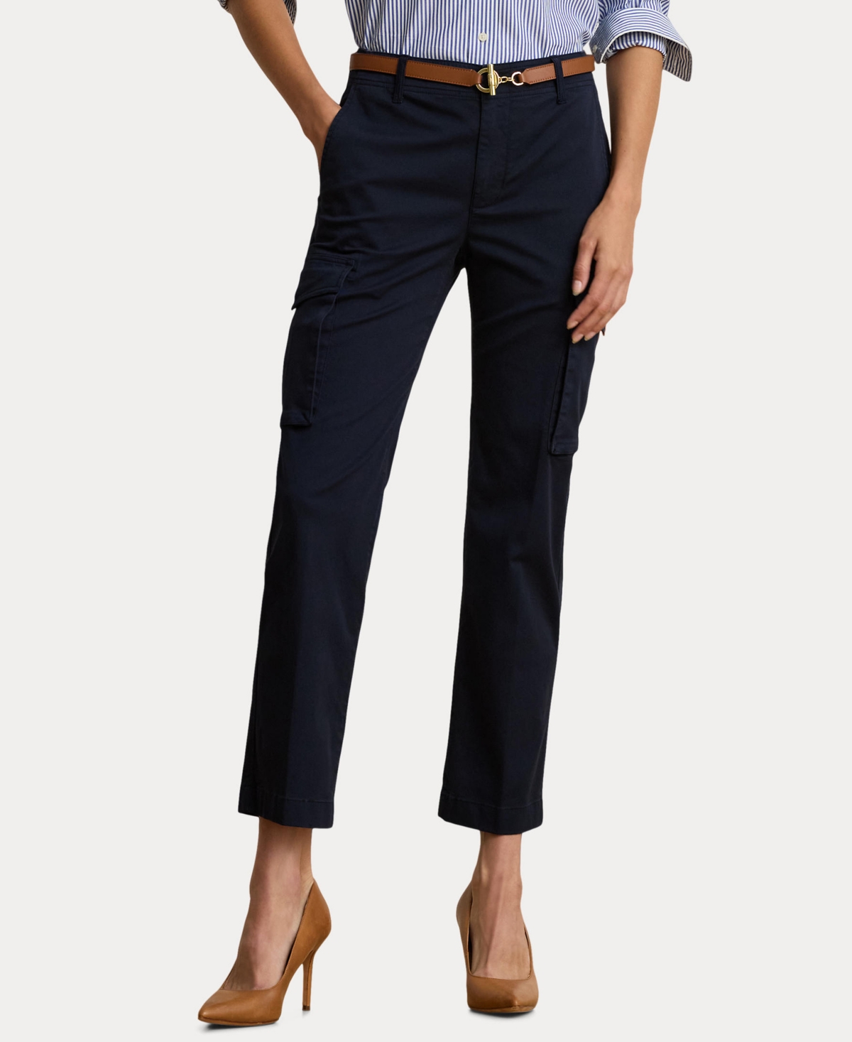 Click here for Lauren Ralph Lauren Womens Cargo Cropped Chino Pan... prices