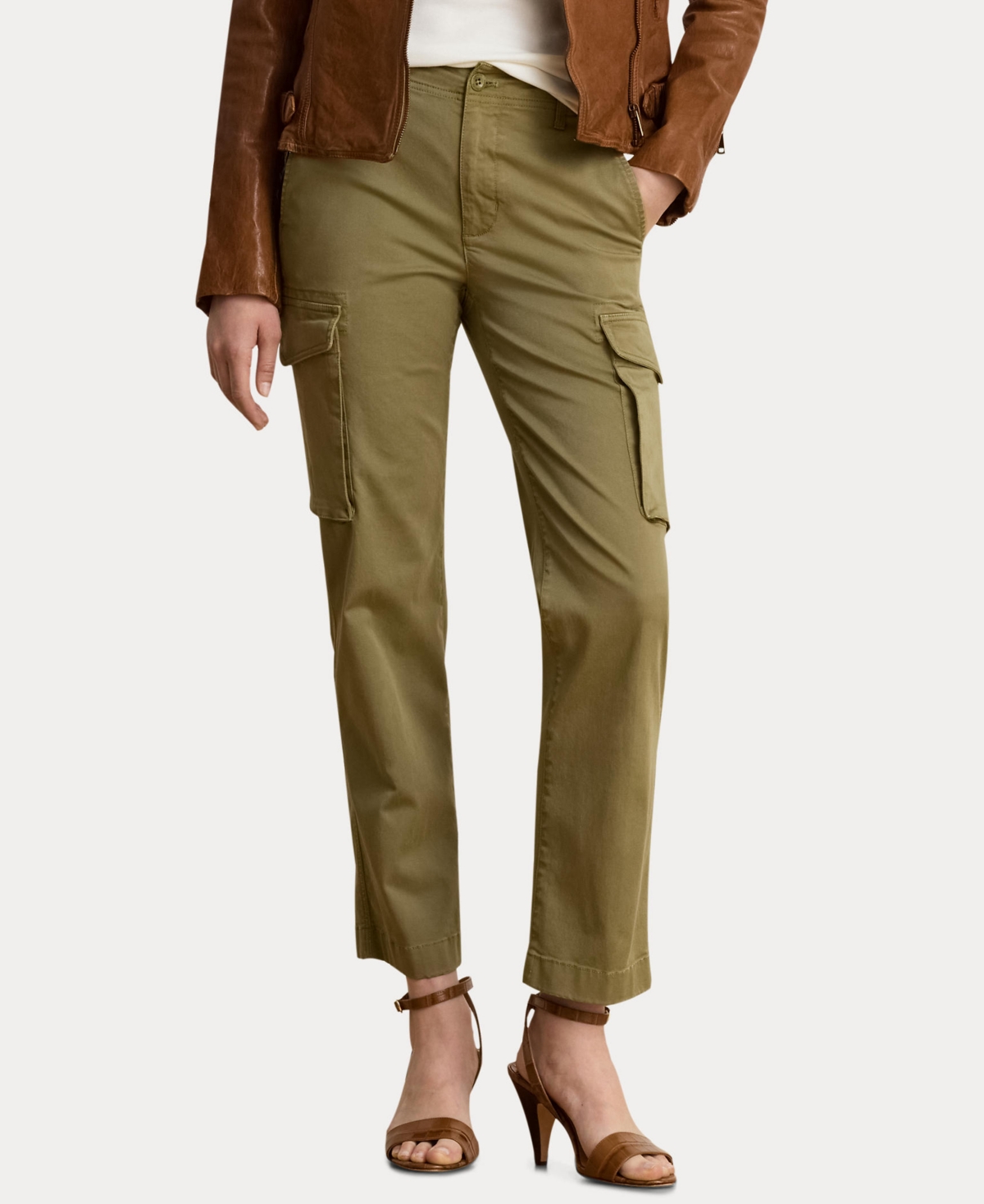 Click here for Lauren Ralph Lauren Womens Cargo Cropped Chino Pan... prices