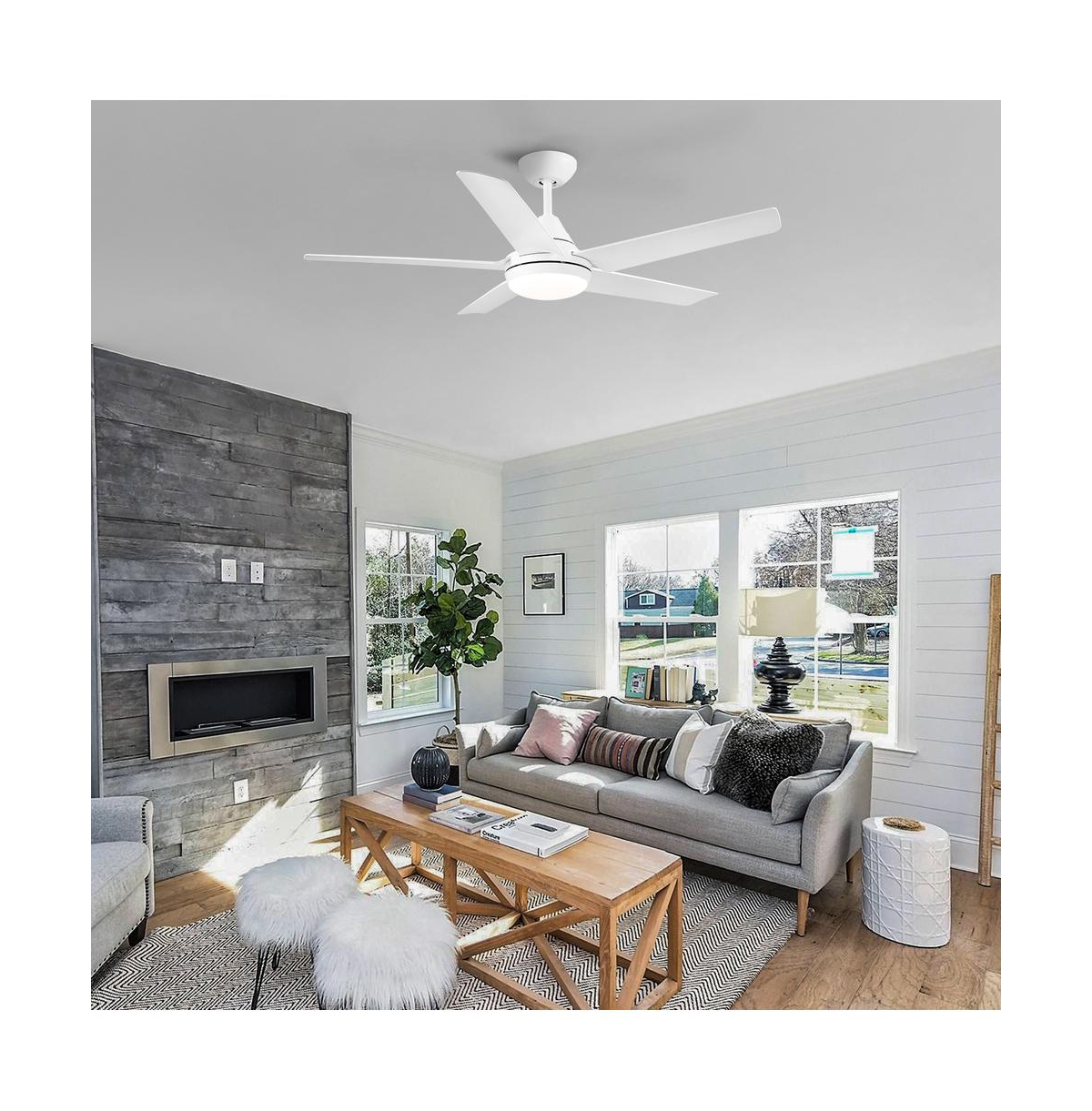Click here for Sofucor 48-in Modern Downrod Ceiling Fan with Ligh... prices