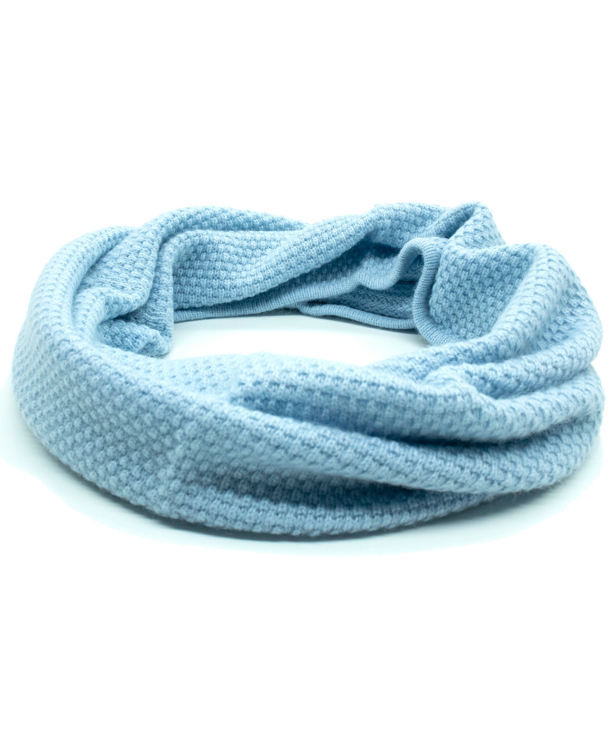 Click here for Portolano Stitched Neckwarmer Scarf - Baby Blue prices