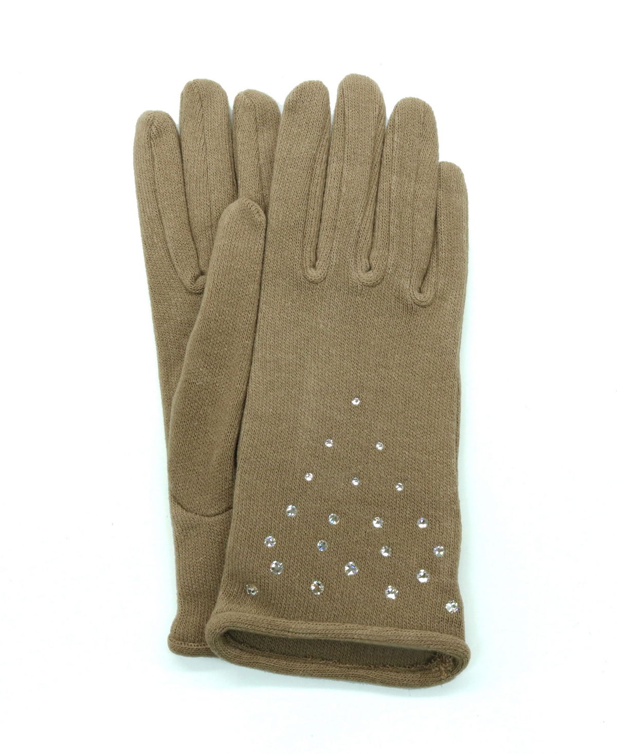 Click here for Portolano Stretchy Knit Gloves - Taupe prices