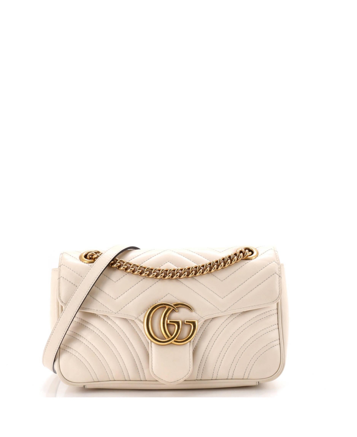 Click here for Pre-Owned Gucci Small Gg Marmont Flap Bag Matelass... prices