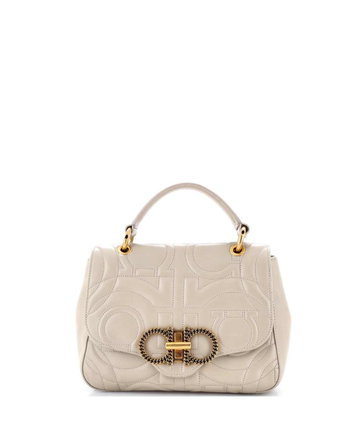 Click here for Pre-Owned Salvatore Ferragamo Medium Gancini Turnl... prices