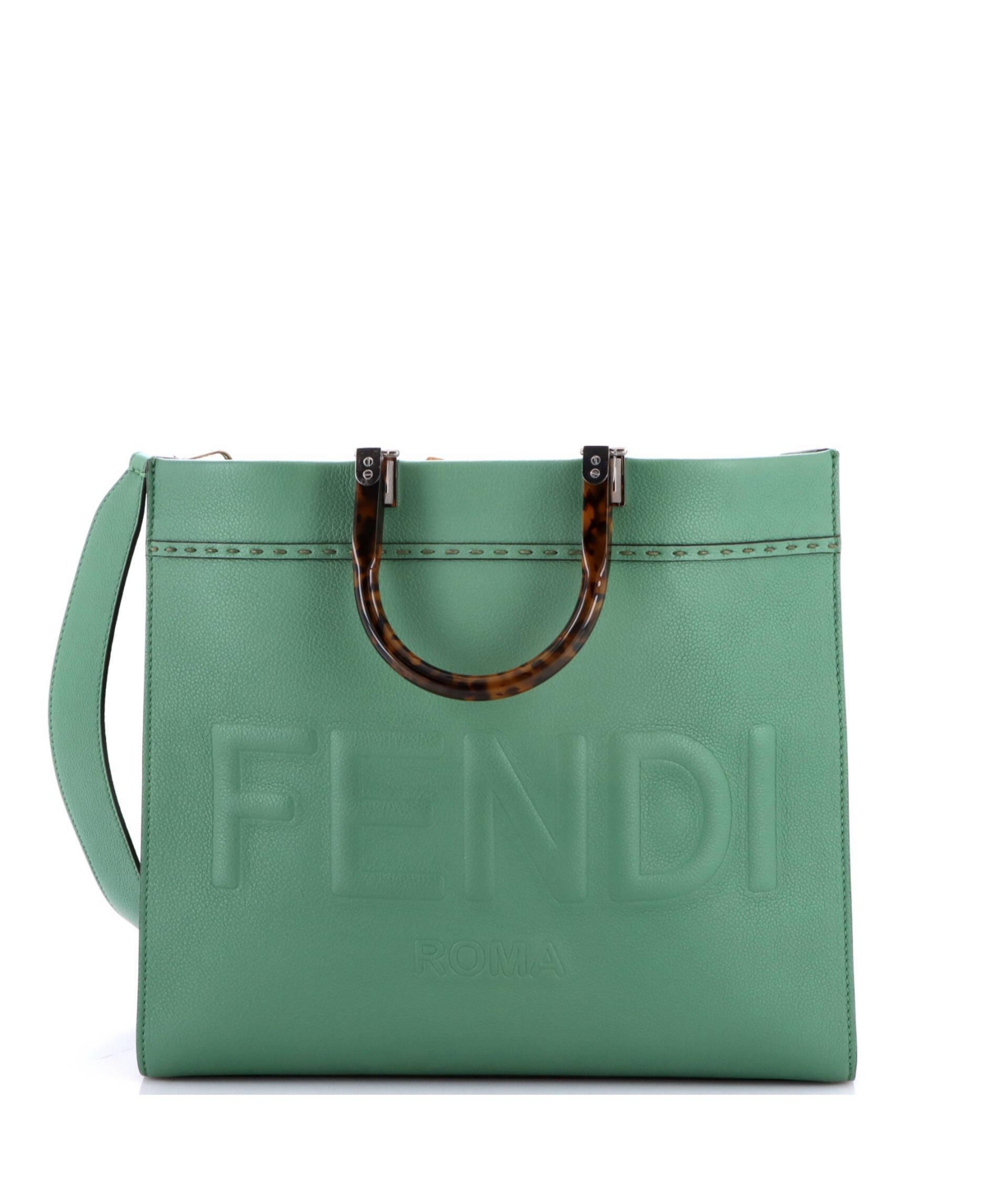 Click here for Pre-Owned Fendi Medium Sunshine Shopper Tote Leath... prices