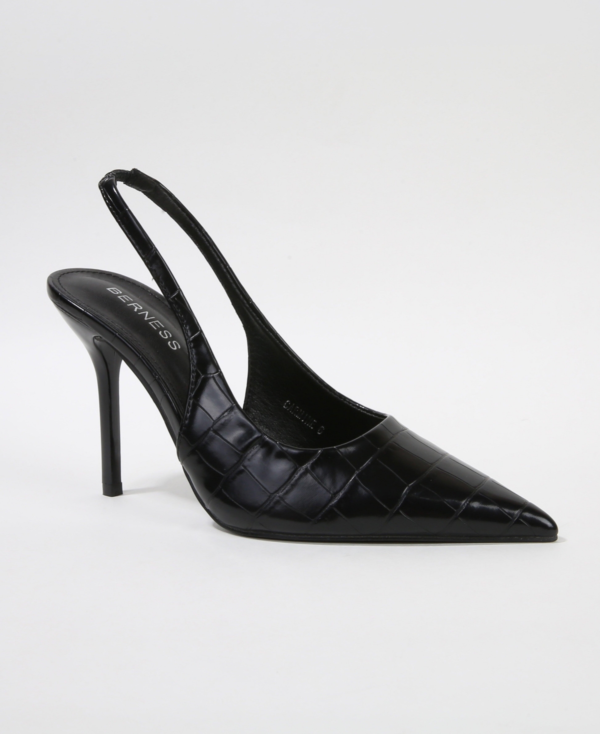 Click here for Berness Carmine Croco-Embossed Slingback Stiletto... prices
