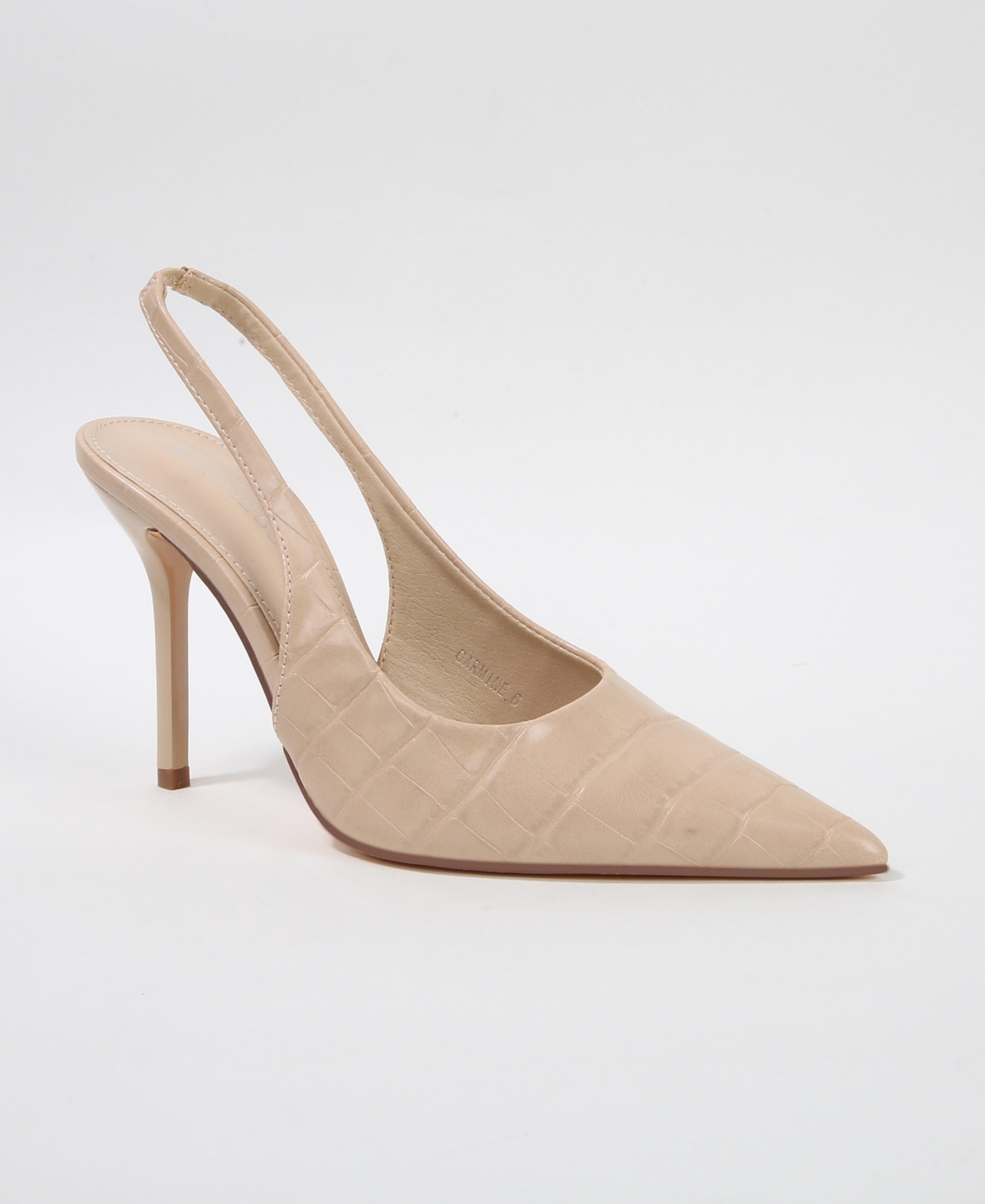 Click here for Berness Carmine Croco-Embossed Slingback Stiletto... prices
