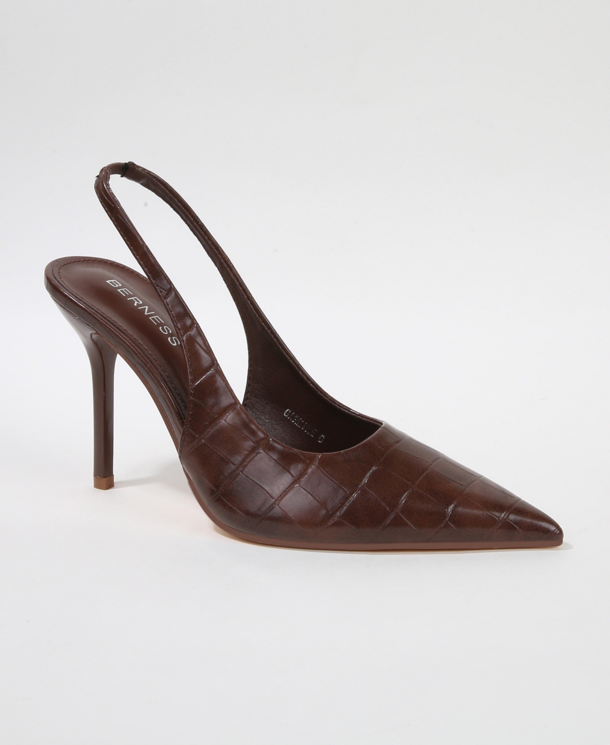 Click here for Berness Carmine Croco-Embossed Slingback Stiletto... prices