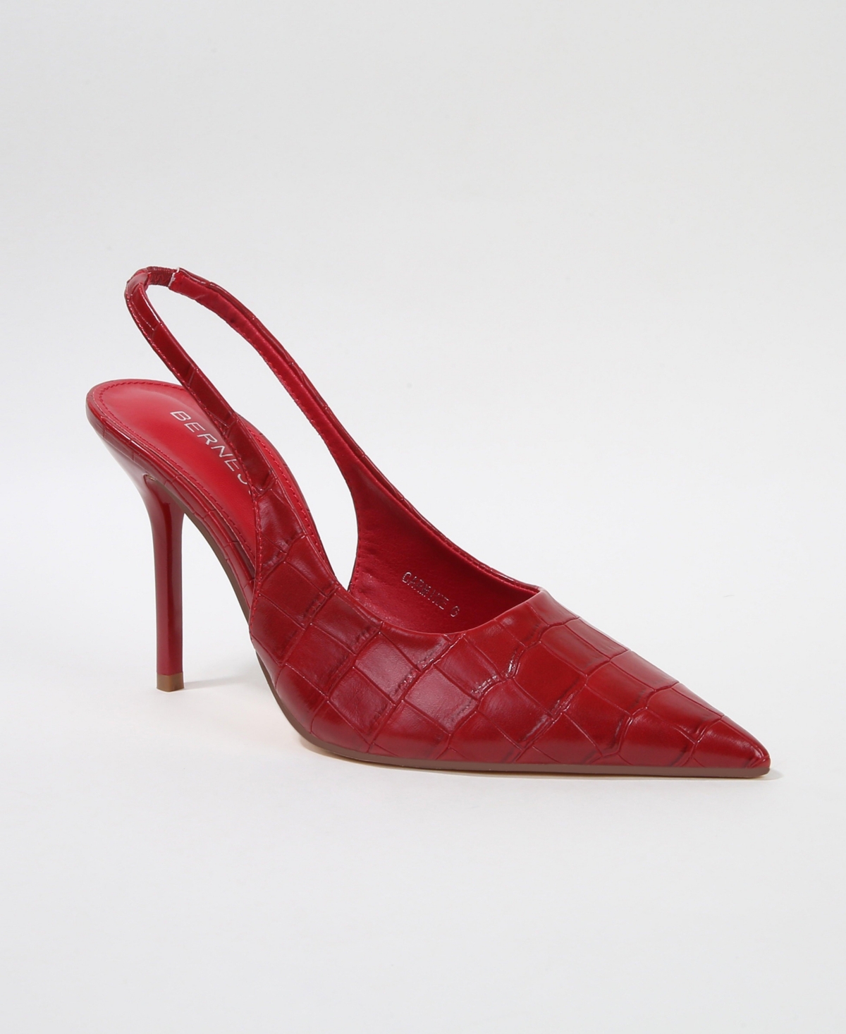 Click here for Berness Carmine Croco-Embossed Slingback Stiletto... prices