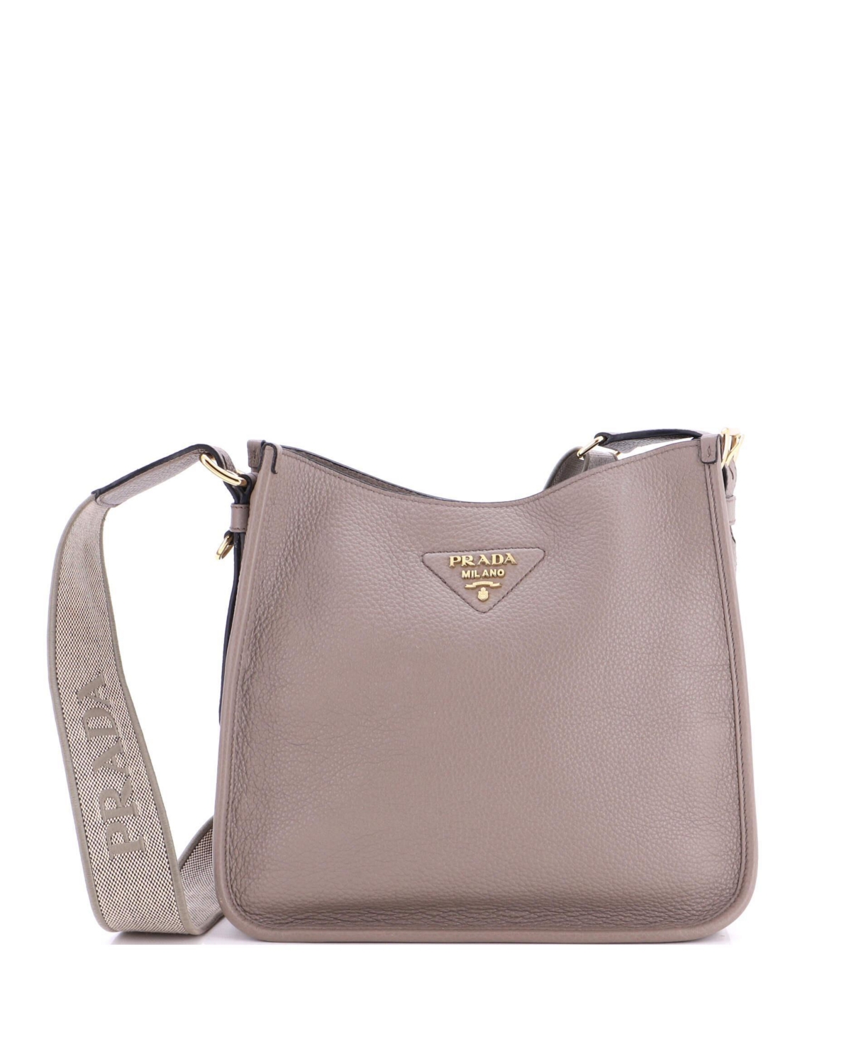 Click here for Pre-Owned Prada Medium Logo Strap Hobo Leather - G... prices