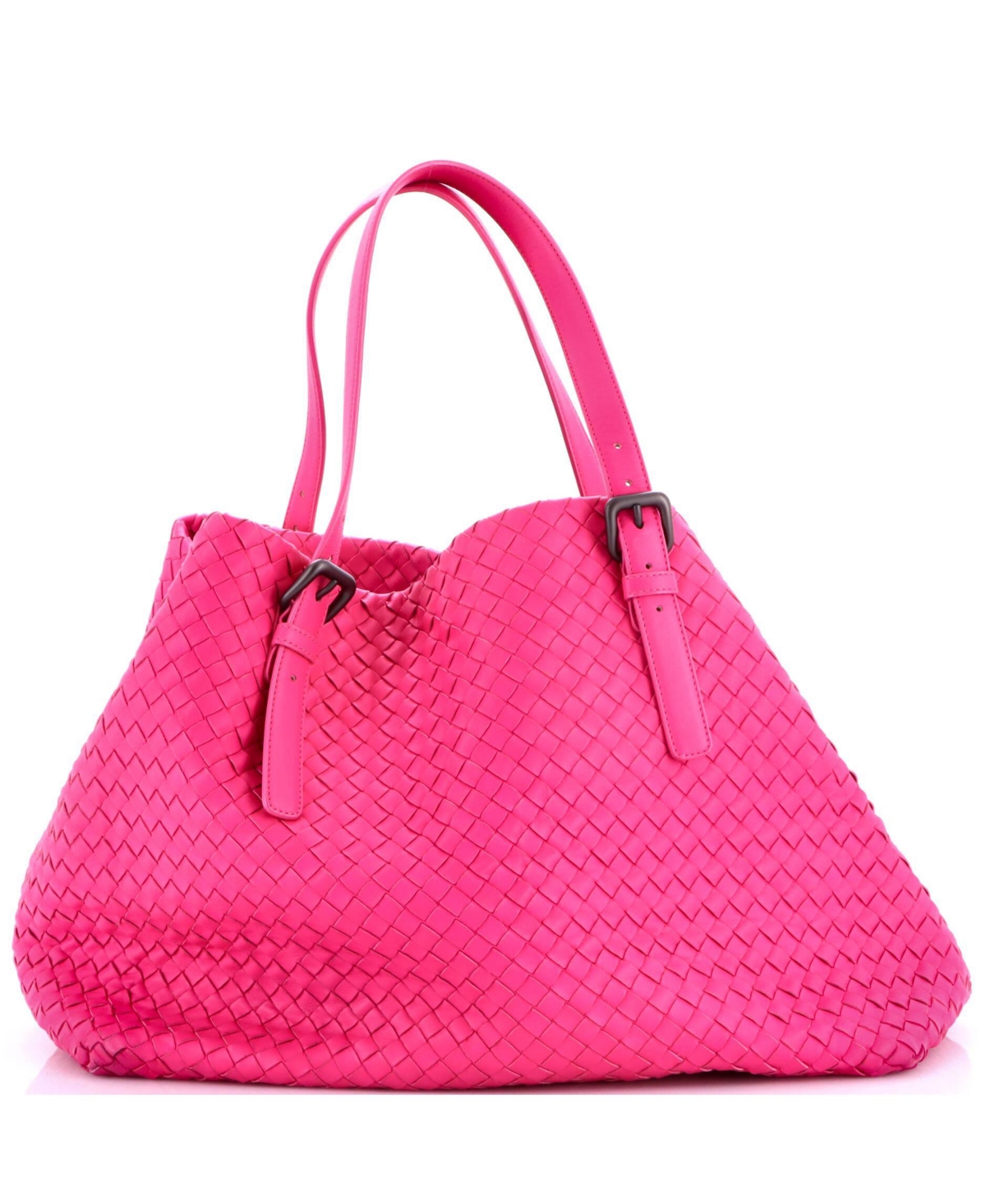 Click here for Pre-Owned Bottega Veneta Large A-Shape Tote Intrec... prices