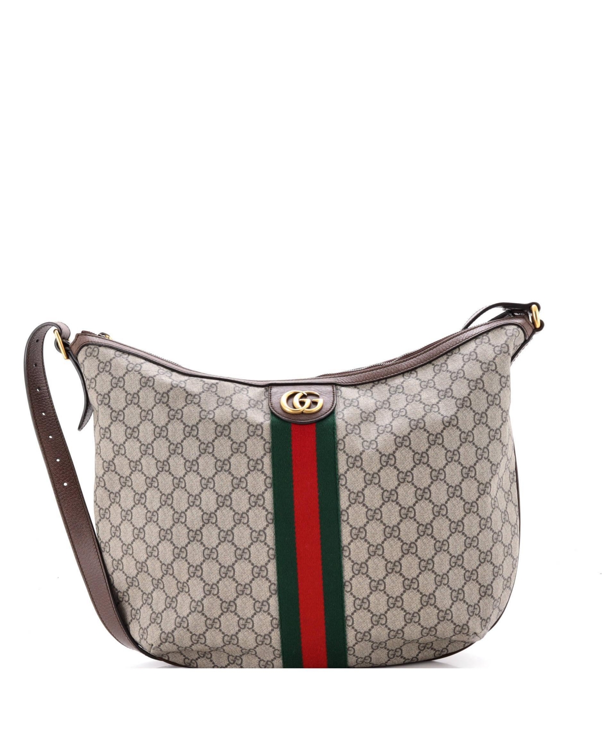 Click here for Pre-Owned Gucci Large Ophidia Half Moon Hobo Gg Co... prices