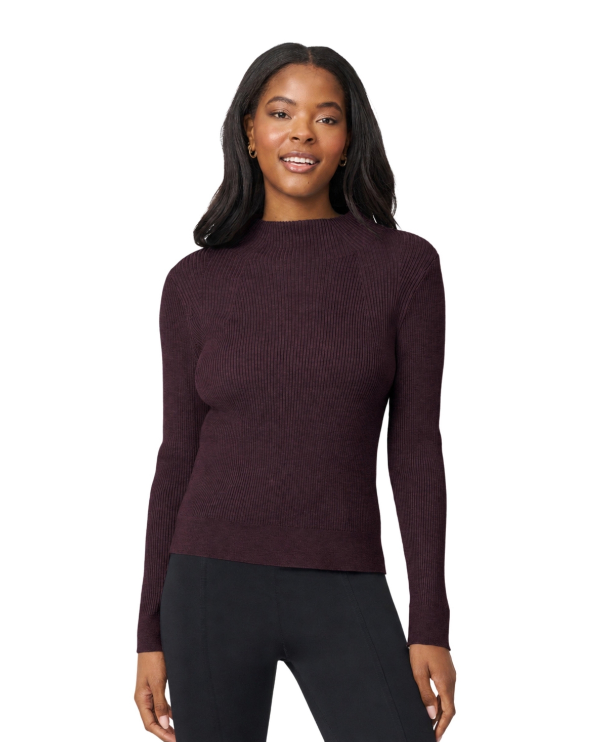 Click here for Melissa Paige Womens Mock-Neck Rib-Knit Sweater -... prices