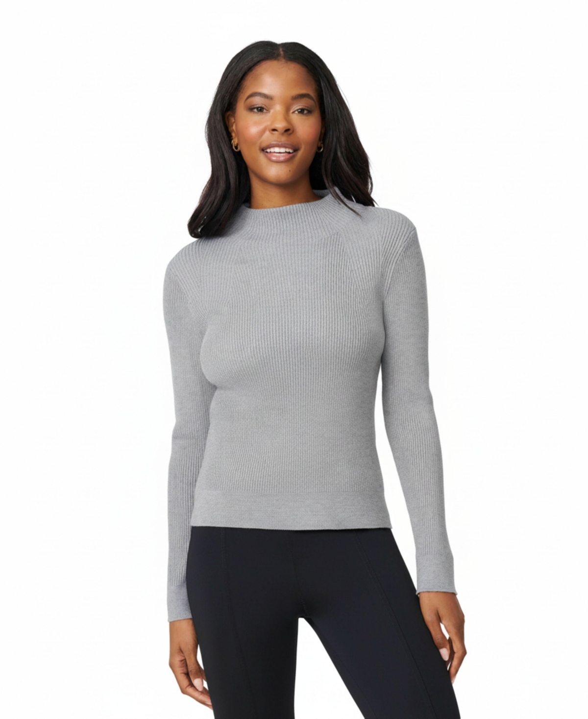 Click here for Melissa Paige Womens Mock-Neck Rib-Knit Sweater -... prices