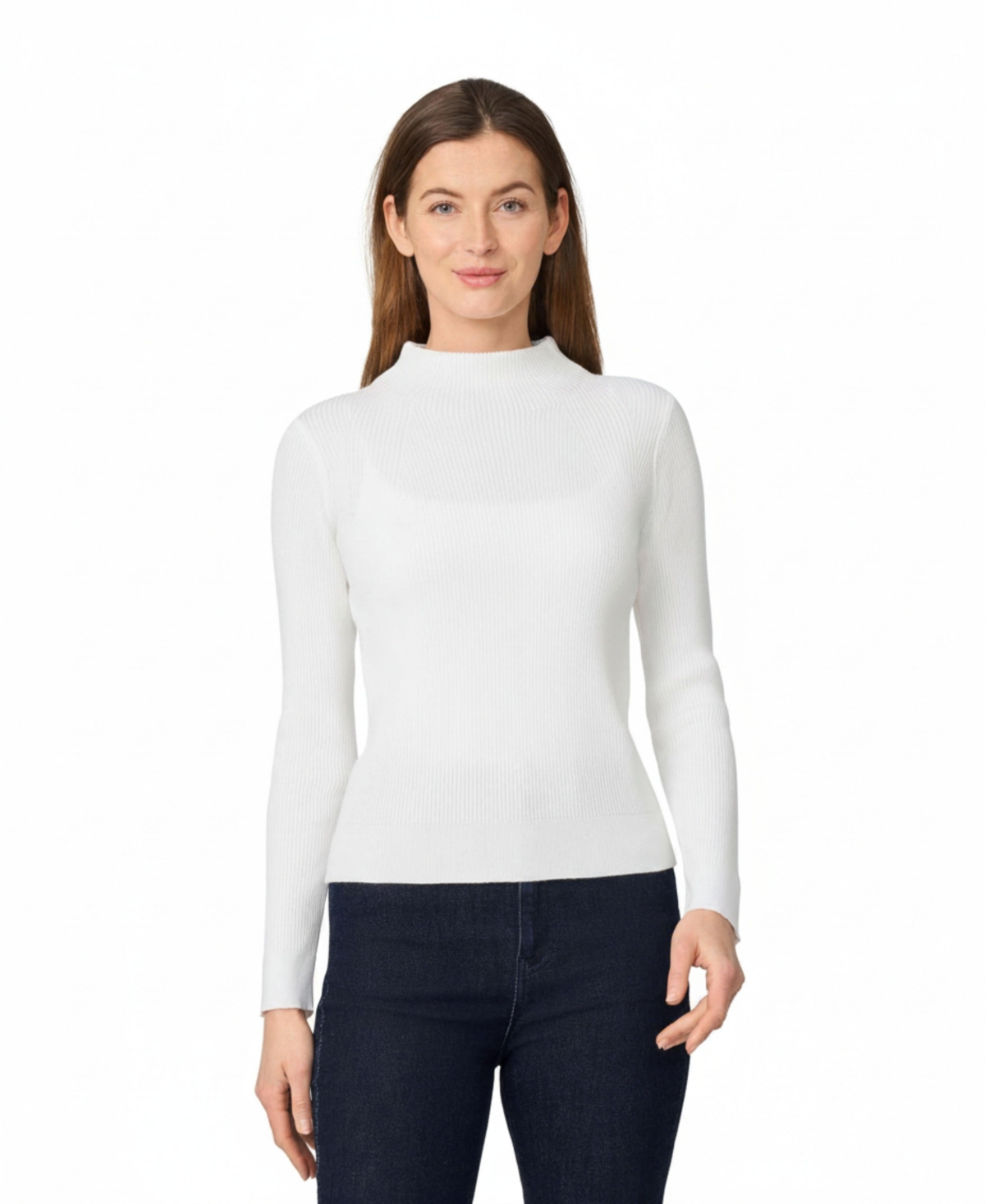 Click here for Melissa Paige Womens Mock-Neck Rib-Knit Sweater -... prices
