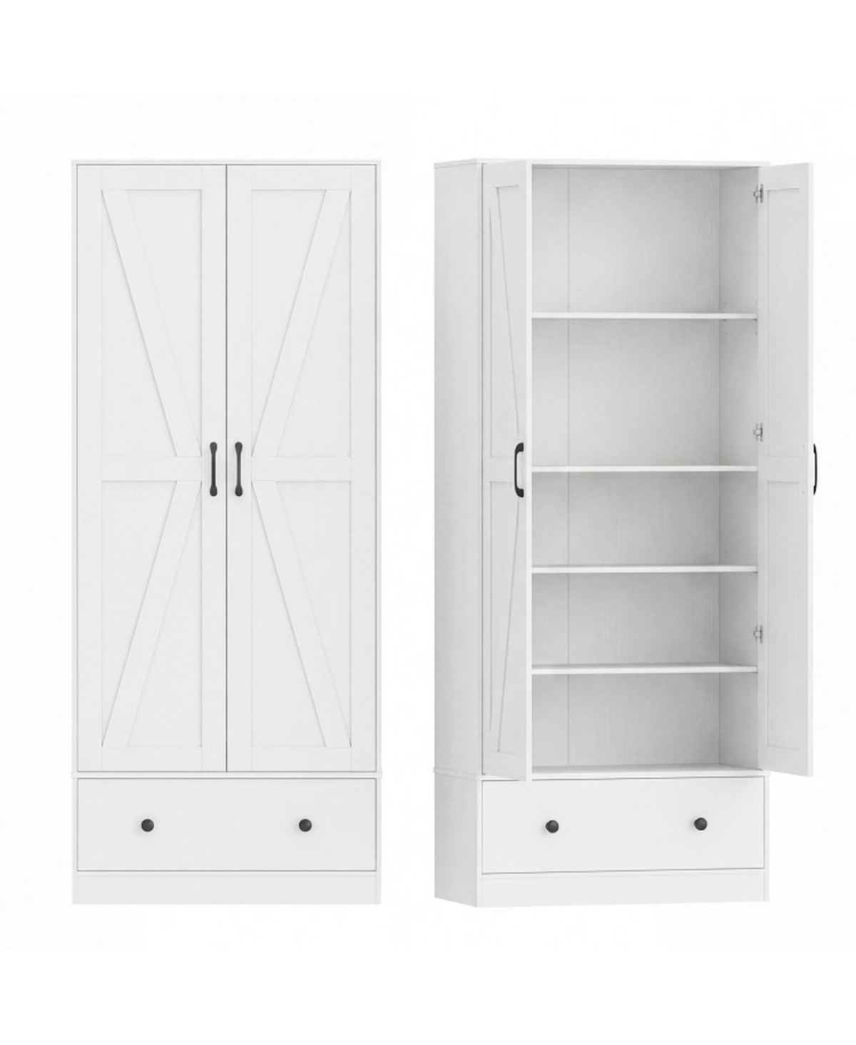Click here for Sugift 72 Inch Farmhouse Kitchen Pantry Cabinet wi... prices