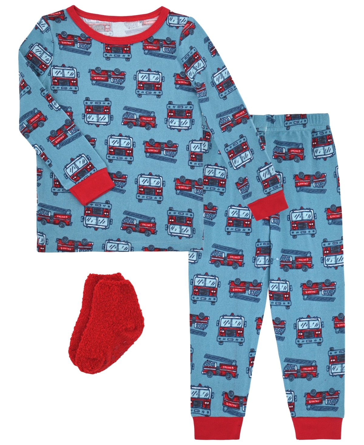 Click here for Max & Olivia Boys 12M-5T Fire Truck Allover Print... prices