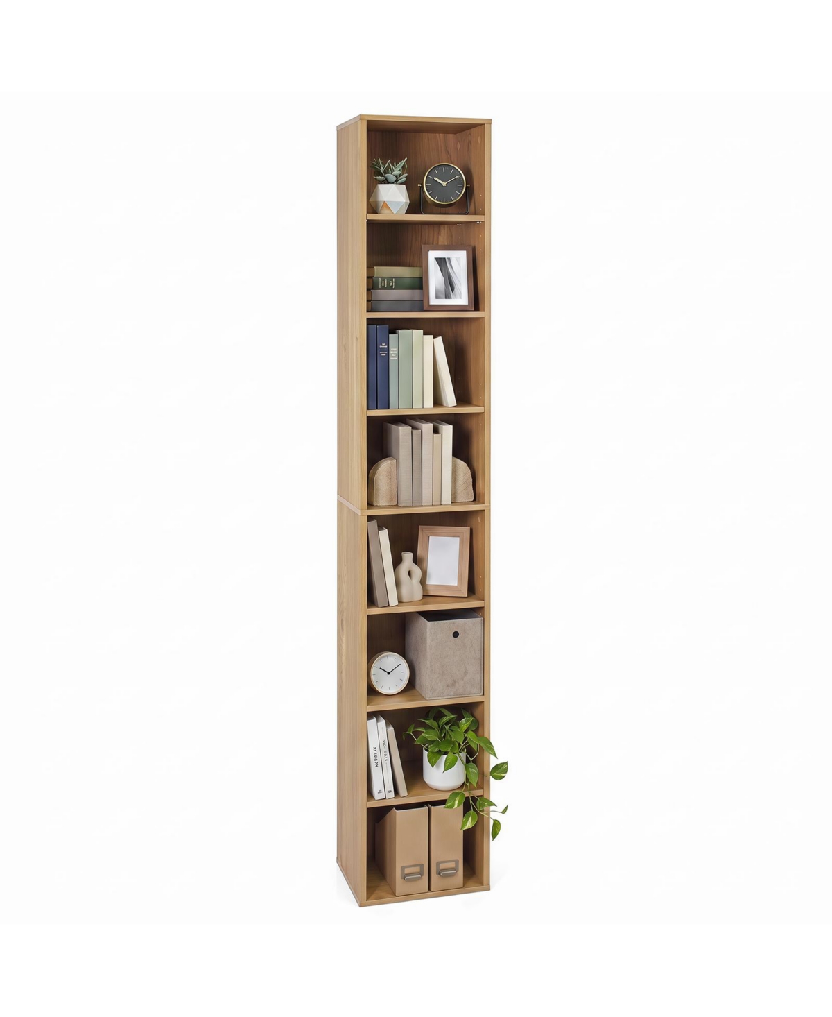 Click here for Gymax 71 Inches Tall Narrow Bookshelf 8-Tier Slim... prices