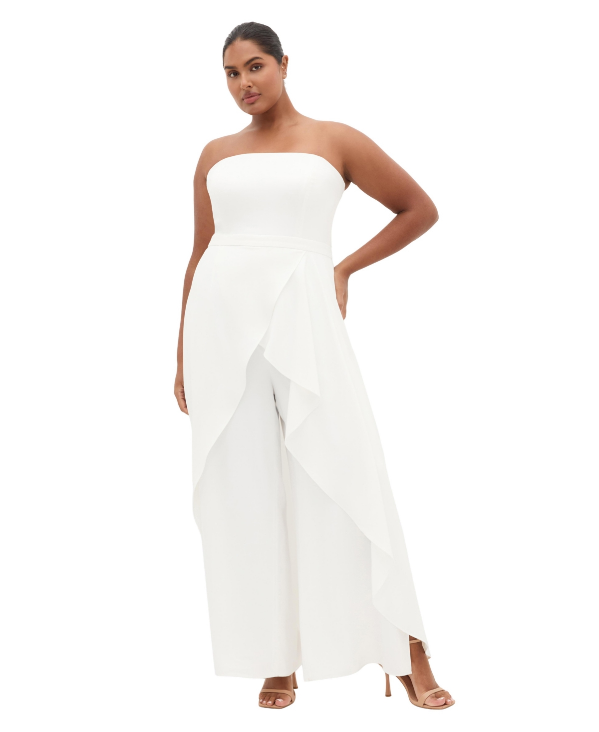 Click here for City Chic Womens Attract Strapless Jumpsuit - Ivor... prices