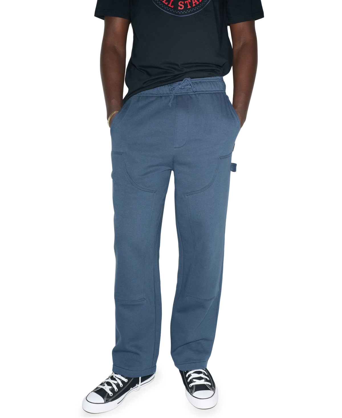 Click here for Converse Mens Double Knee Relaxed-Fit Sweatpants -... prices