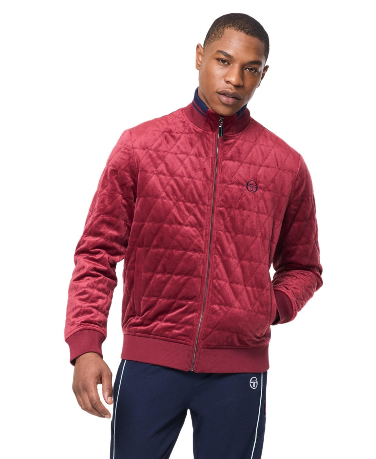 Click here for Sergio Tacchini Mens Redi Quilted Velour Bomber Ja... prices