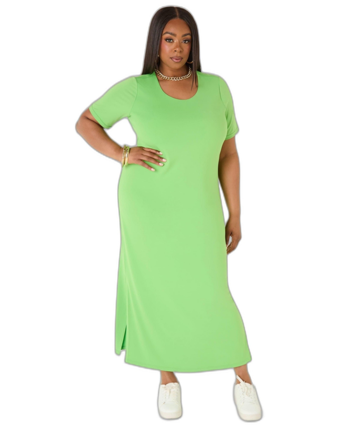 Click here for Ashley Stewart Plus Size Stretch-Knit Maxi Dress w... prices