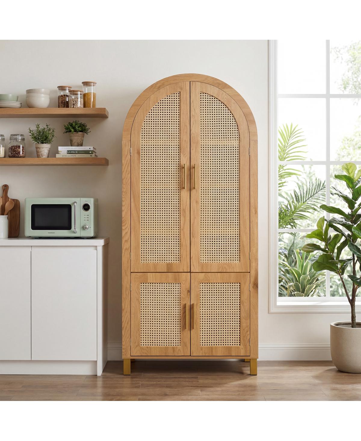 Click here for Streamdale Furniture 71 Arched Rattan Storage Cabi... prices