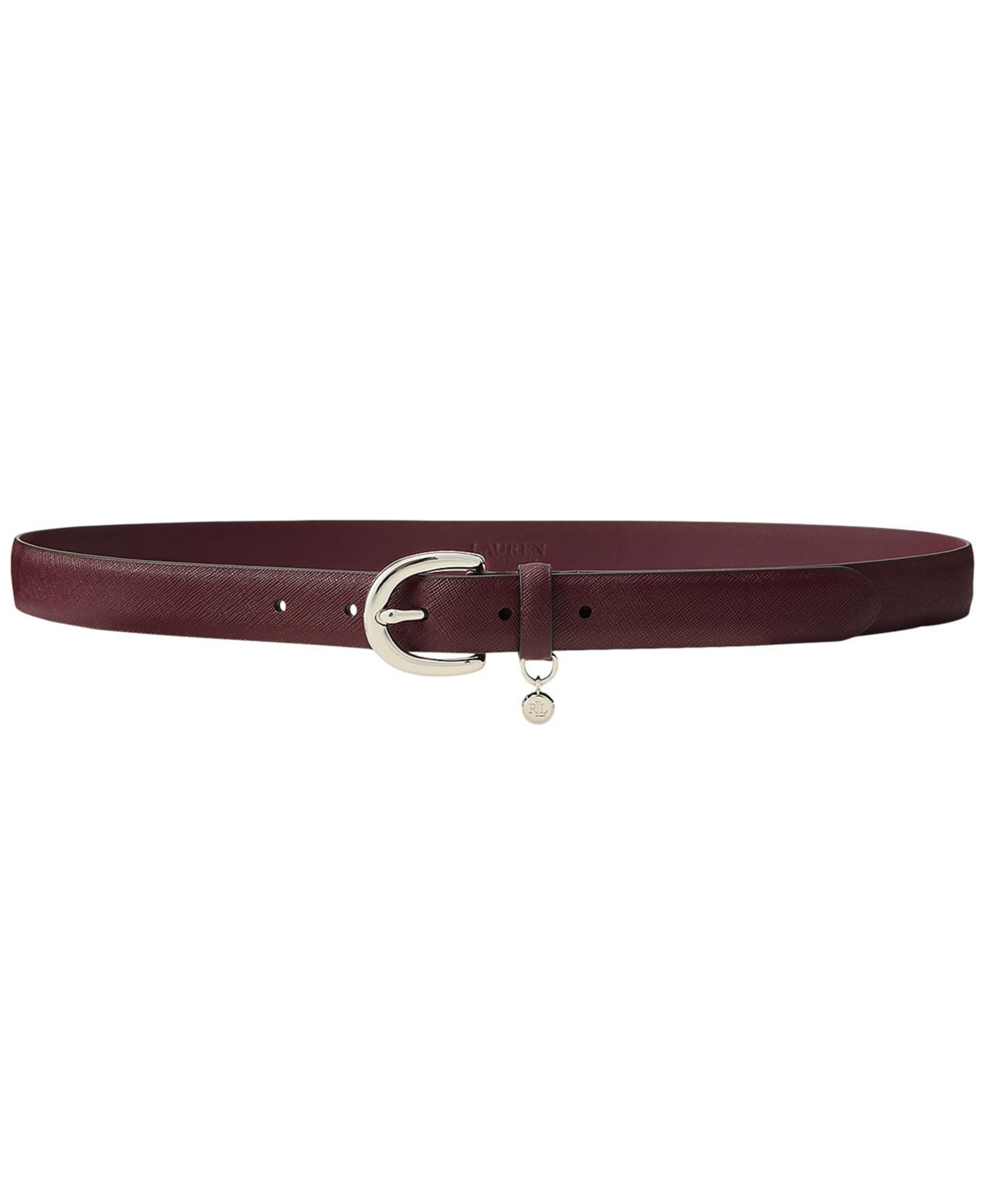 Click here for Lauren Ralph Lauren Charm Crosshatch Leather Belt... prices