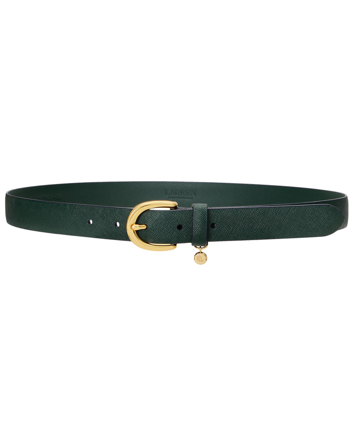 Click here for Lauren Ralph Lauren Charm Crosshatch Leather Belt... prices
