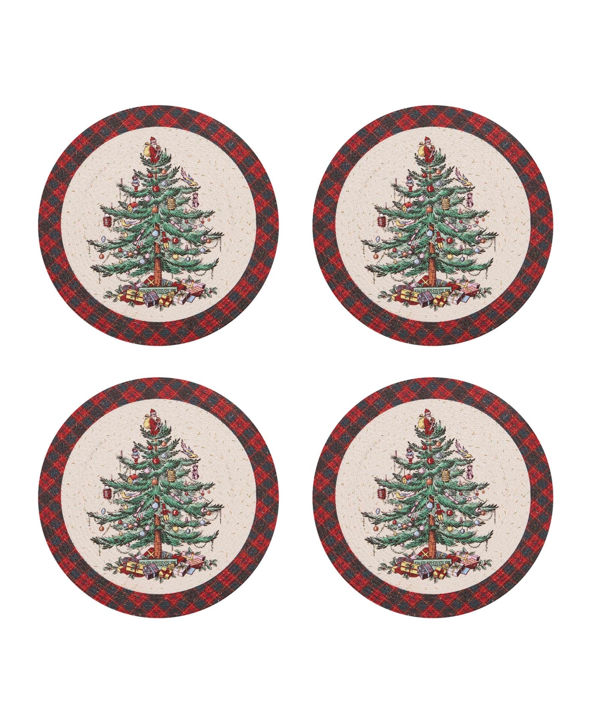 Click here for Spode Christmas Tree Tartan Braided Placemats  Set... prices