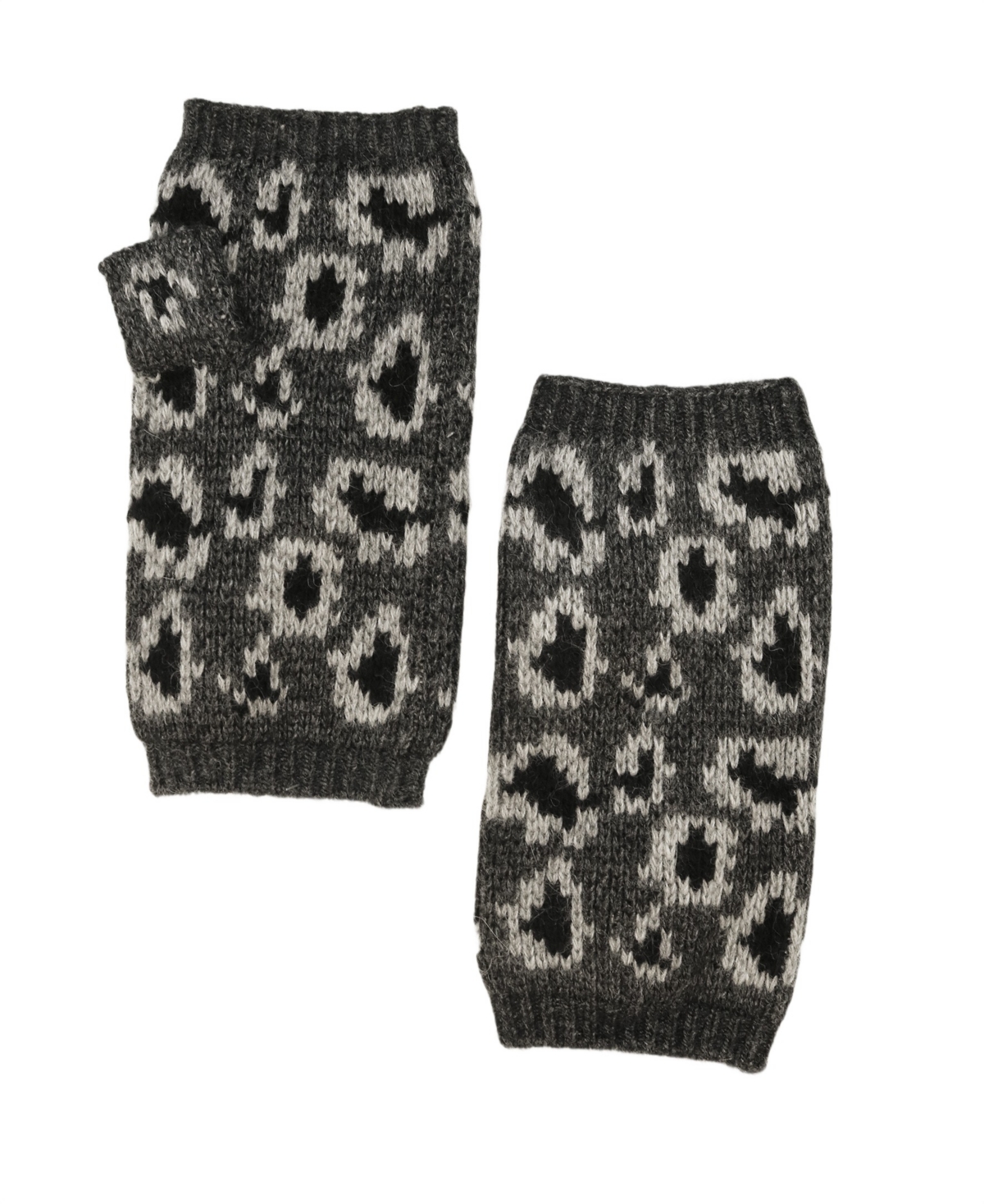 Click here for Portolano Leopard Gloves - Charcoal/Light Gray prices