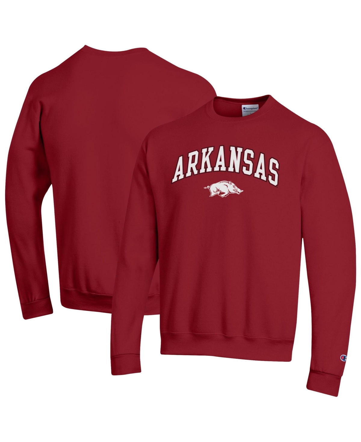 Click here for Champion Mens Arkansas Razorbacks Crewneck Arch Ov... prices