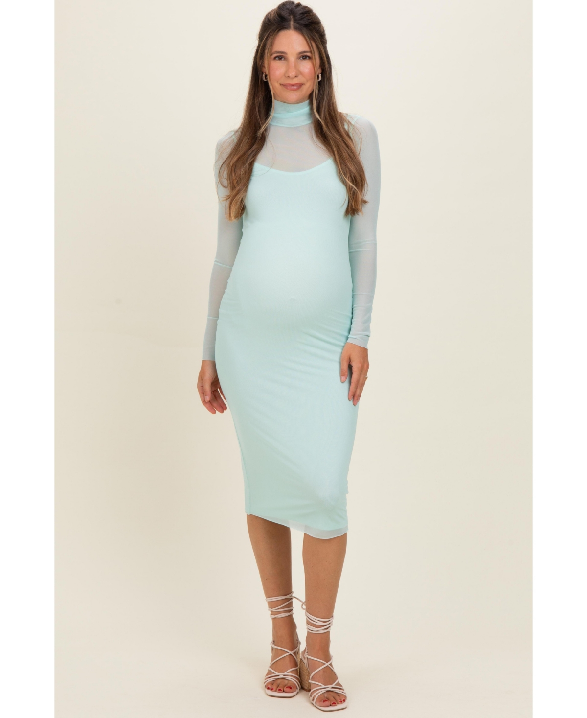 Click here for Pinkblush Maternity Forest Green Mesh Overlay Fitt... prices