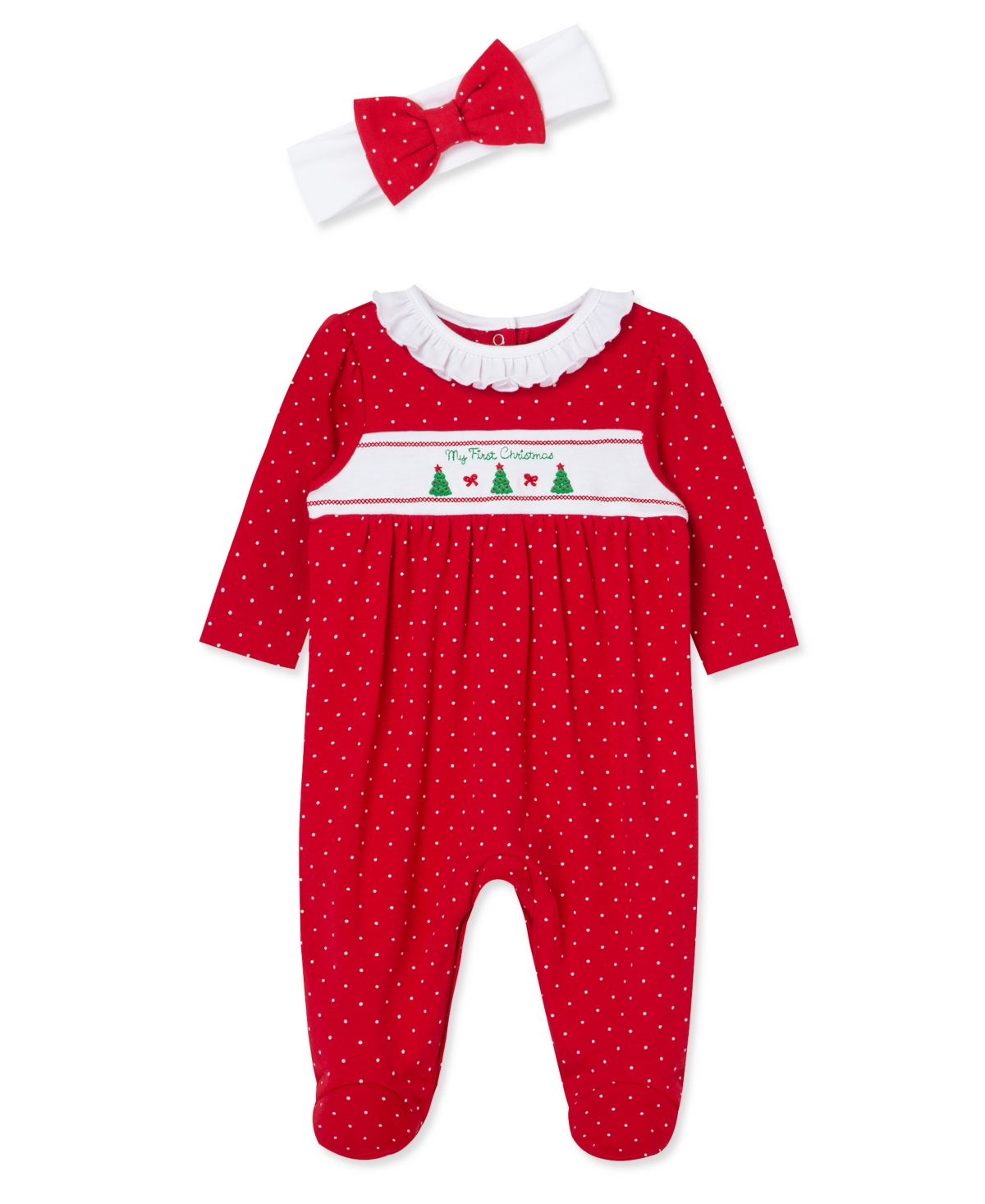 Click here for Little Me Baby Girls Dainty Trees Printed Footed C... prices