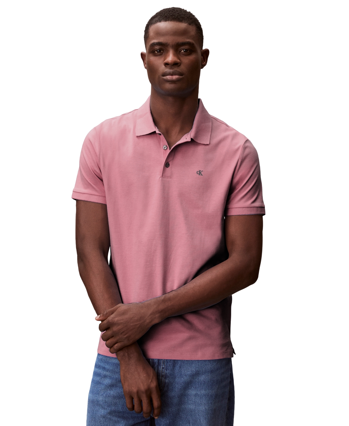 Click here for Calvin Klein Mens Short Sleeve Solid Polo Shirt -... prices
