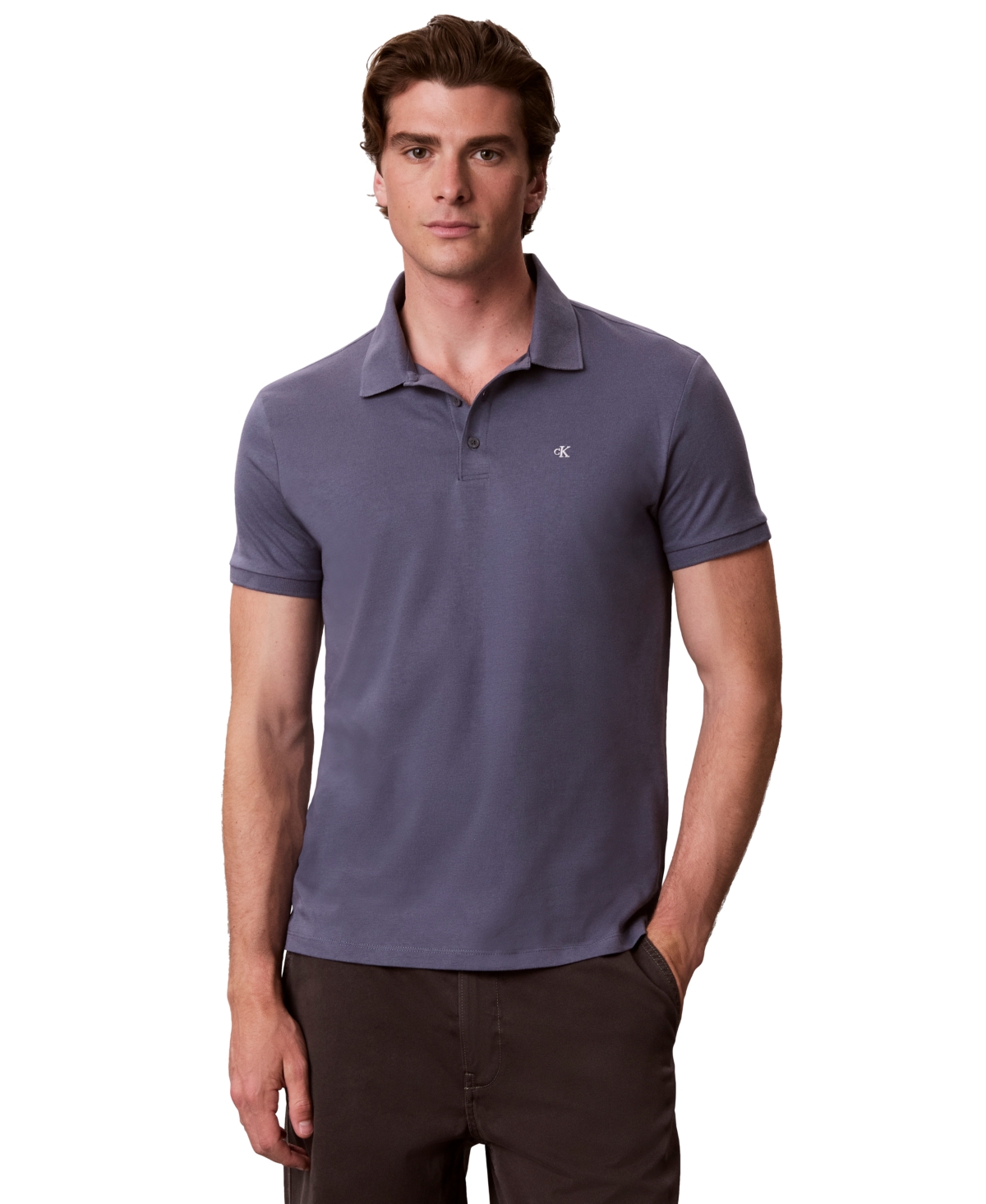 Click here for Calvin Klein Mens Short Sleeve Solid Polo Shirt -... prices