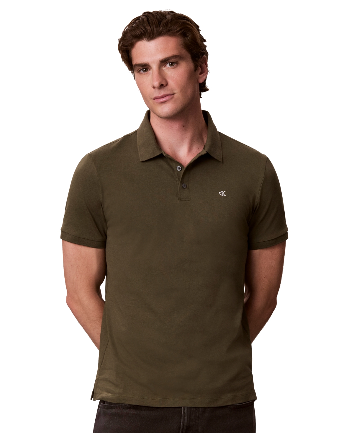Click here for Calvin Klein Mens Short Sleeve Solid Polo Shirt -... prices