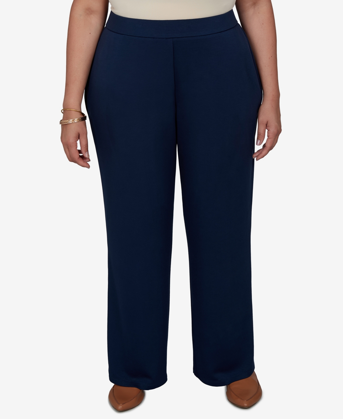 Click here for Alfred Dunner Plus Size Pull-On Wide-Leg Pants - I... prices