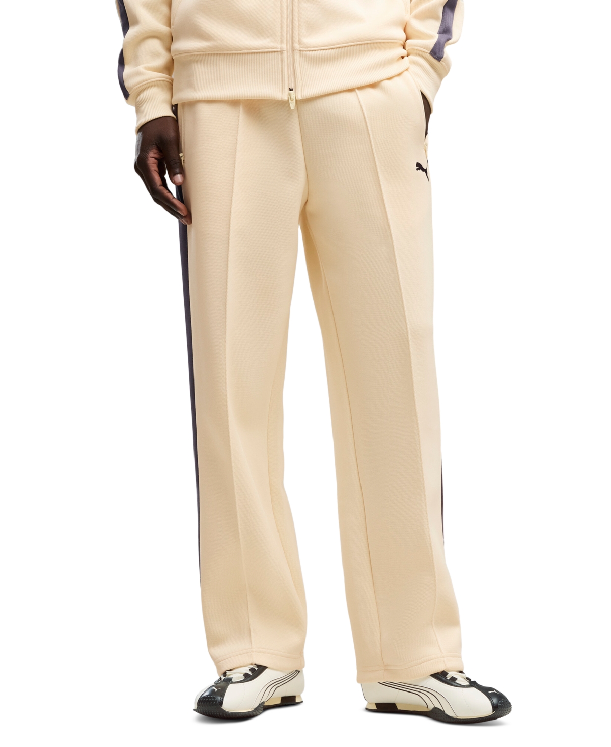 Click here for Puma Mens T7 Always On Track Pants - Buttercream I... prices
