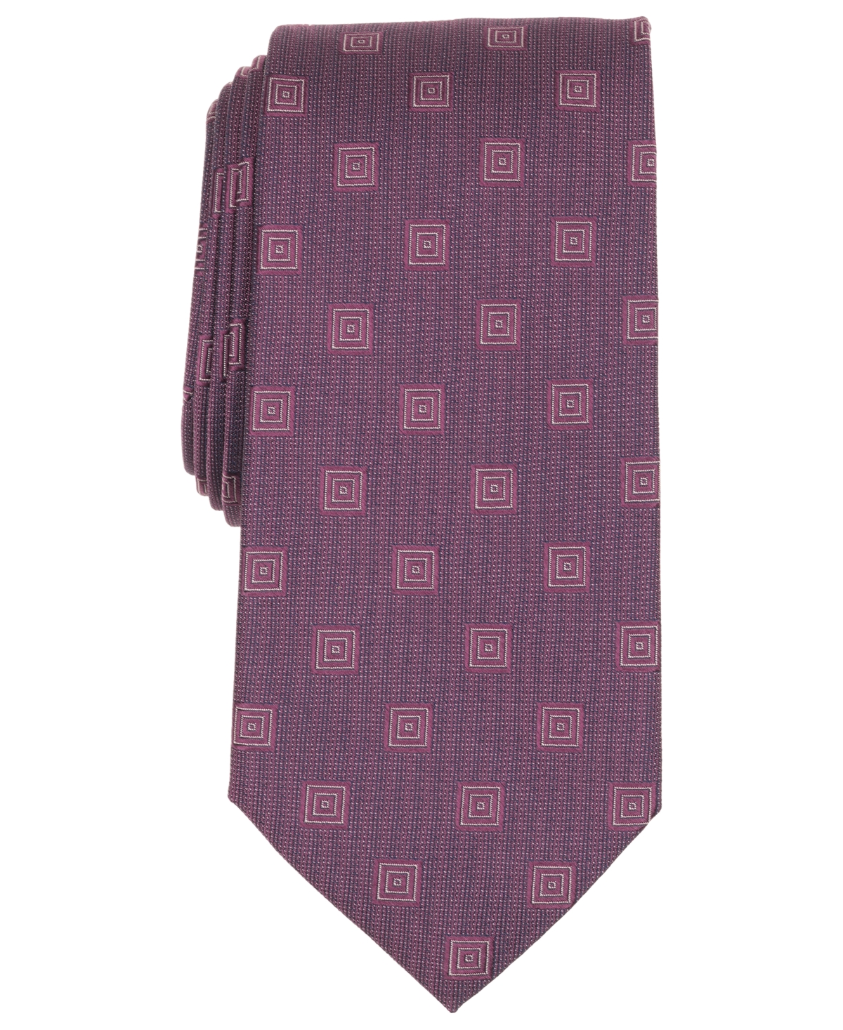 Click here for Michael Kors Mens Harnett Geo Classic Tie - Plum prices