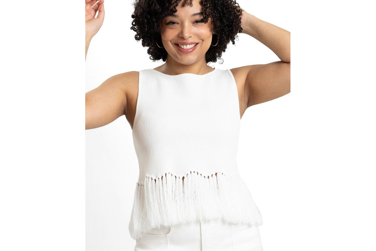 Click here for Caldwell Collection Womens Tanja Scoop Neck Fringe... prices